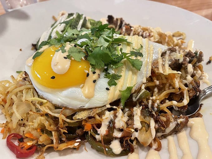 These aren't your college dorm noodles! Vibrant vegetables and perfectly cooked protein transform this dish into a sophisticated flavor explosion.