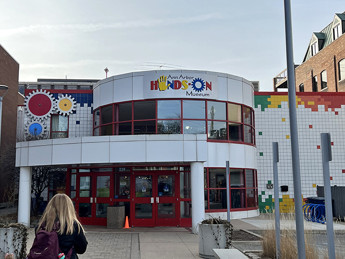The Ann Arbor Hands-On Museum's colorful exterior promises interactive adventures inside, where science becomes play and curious minds of all ages find their happy place.