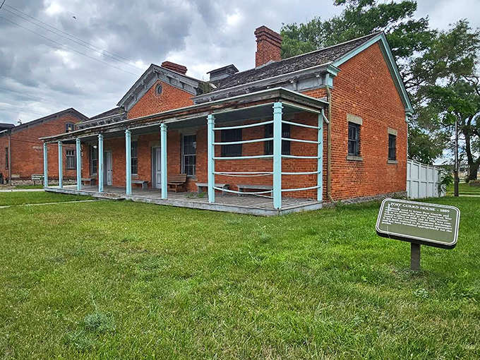 The Post Guard House is where soldiers who misbehaved learned that military discipline in the 1800s was no laughing matter, unlike modern timeout corners.