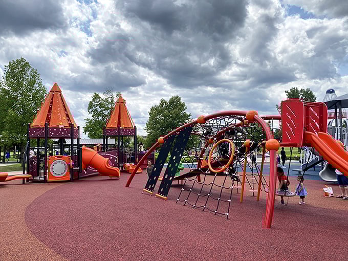 Vibrant castle towers and climbing structures create a playground fit for royalty &ndash; where every child gets to be king or queen of their own adventure.