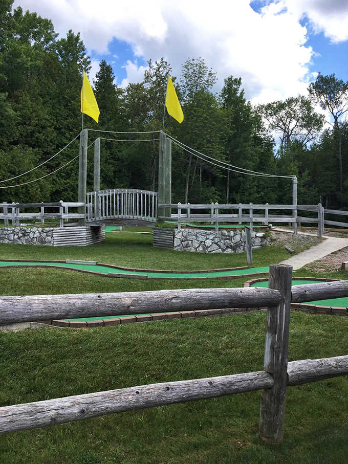 This isn't your average mini-golf &ndash; Mac's Bridge course turns putting into a mind-bending challenge where balls have minds of their own.