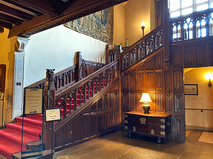 The grand staircase practically begs for dramatic entrances, even if you're just heading down to ask where the restrooms are.