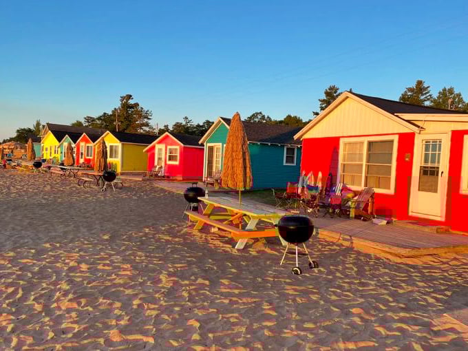 Golden hour transforms Mai Tiki Resort into a magical wonderland where Michigan meets the tropics in perfect harmony.