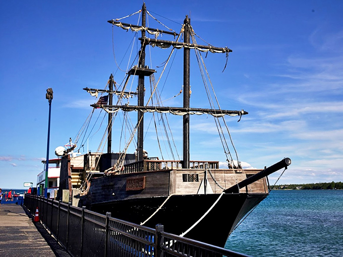 From this angle, you can almost hear the creaking timbers and flapping sails as the Good Fortune prepares to set sail on another adventure.