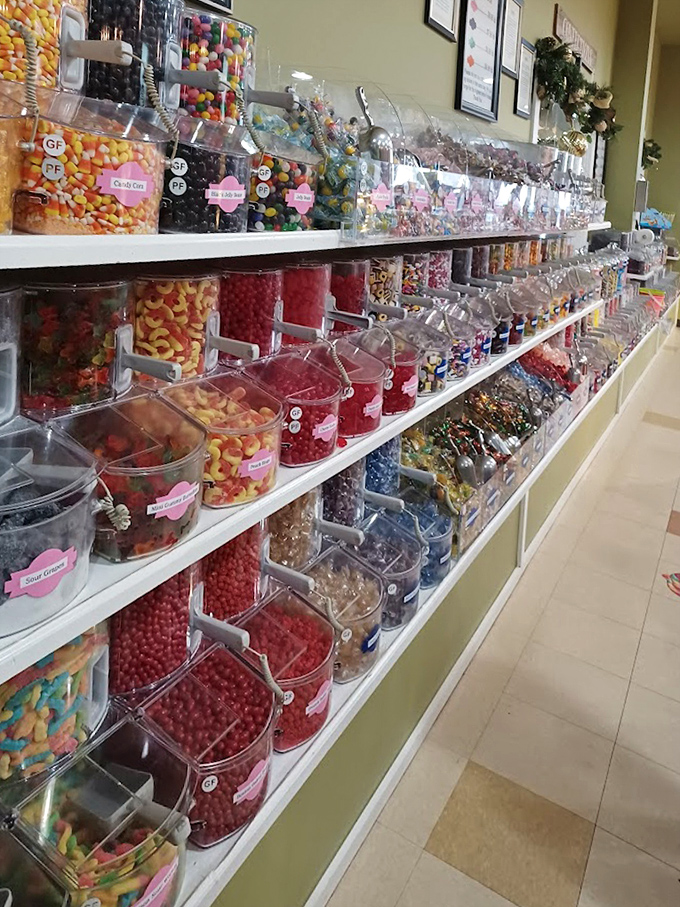 Candy bins stretch as far as the eye can see, creating the adult version of that "kid in a candy store" feeling we all chase.