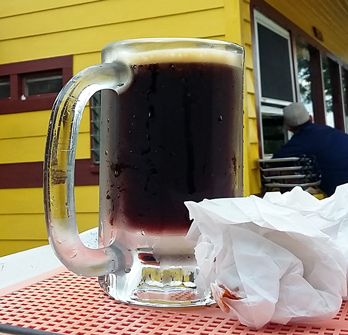 That root beer &ndash; so dark and mysterious in its frosty mug, promising a depth of flavor that bottled versions can only dream about.