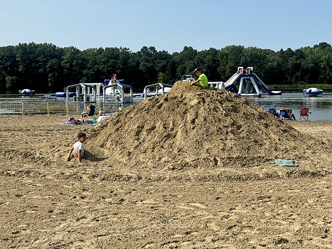 Sand castles and sunshine provide the perfect intermission between aquatic adventures at this Michigan summer hotspot.