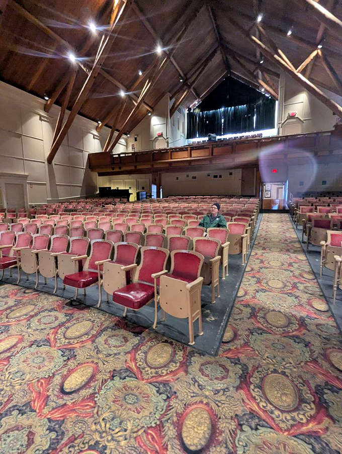 A theater with rows of plush seating where you can catch performances without the hassle of city parking or overpriced concessions, pure island luxury.
