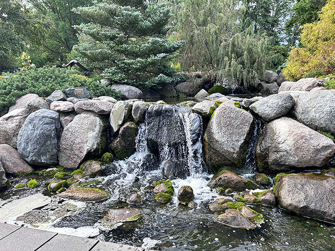 Water tumbles over ancient stones in a display that somehow manages to be both dramatically powerful and soothingly meditative at the same time.