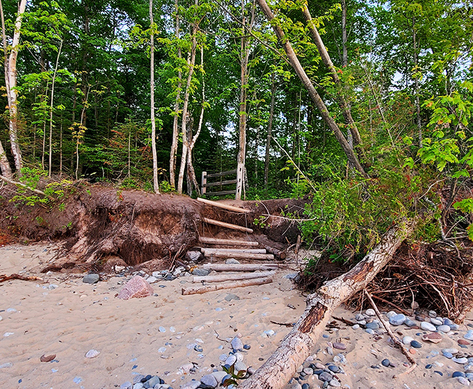 These wooden stairs aren't just steps &ndash; they're a stairway to natural wonder, each one bringing you closer to the main event.