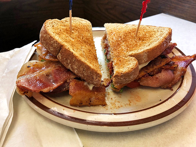 BLT Sandwich: The holy trinity of bacon, lettuce, and tomato, elevated to art form status &ndash; proof that simplicity, when executed perfectly, needs no improvement.