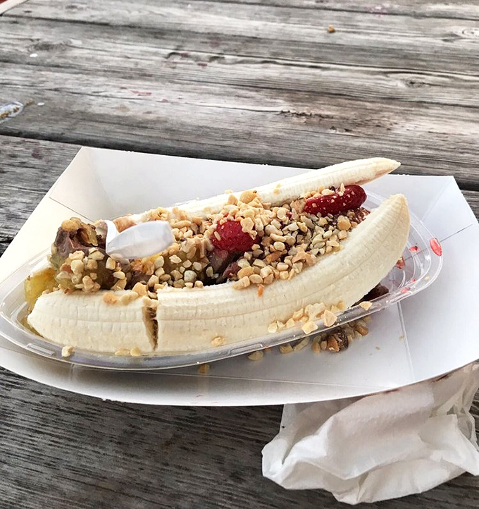 A banana split reimagined for modern dietary needs, proving that plant-based can still be indulgent when done right.
