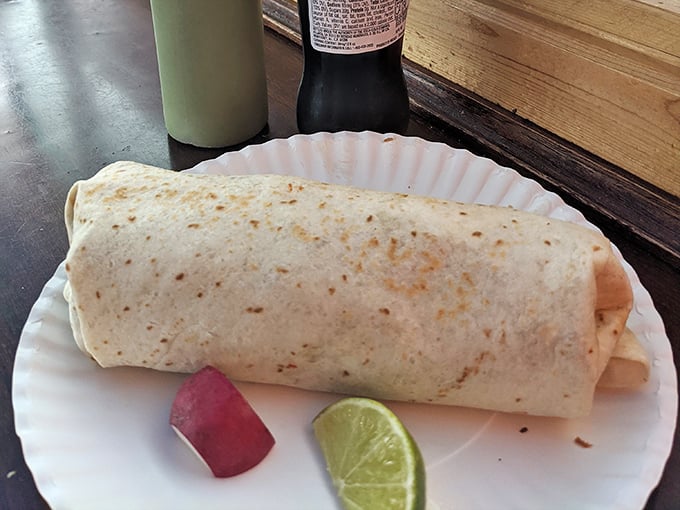 A burrito that means business &ndash; perfectly proportioned and wrapped tight enough to hold its treasures without spillage drama.
