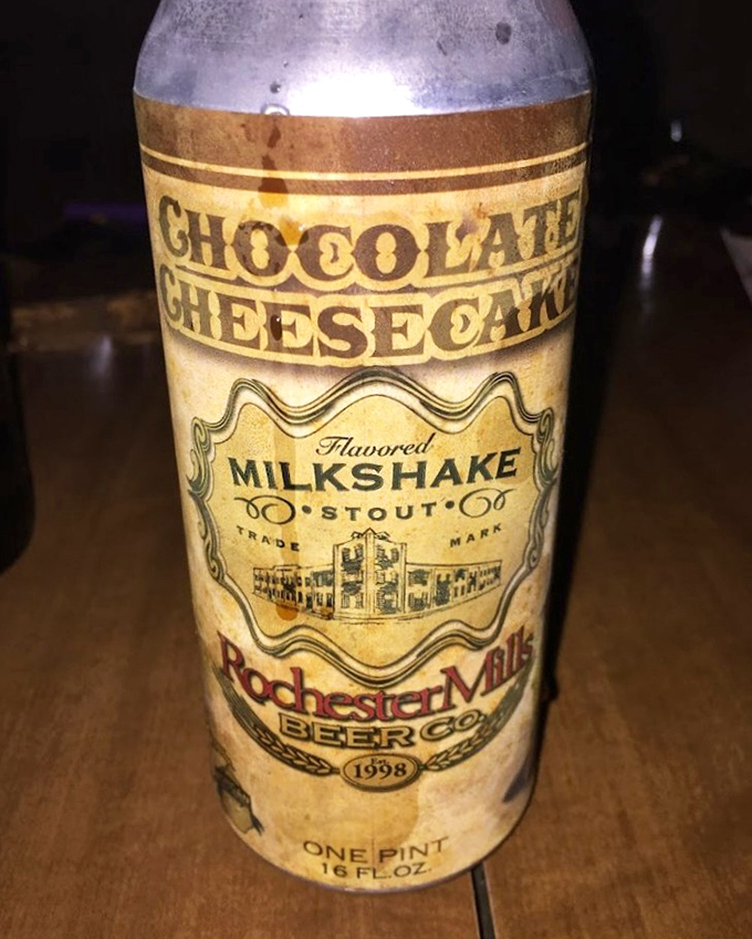 Rochester Mills' Chocolate Cheesecake Stout &ndash; dessert in a bottle with notes of cocoa and creamy sweetness that'll make you forget about actual cake.