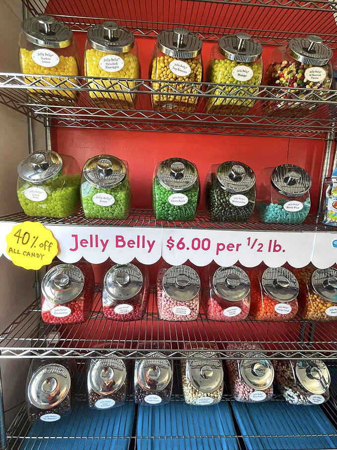 The jelly bean color spectrum &ndash; organized by hue but destined to be mixed together in a flavor explosion that defies all adult logic.