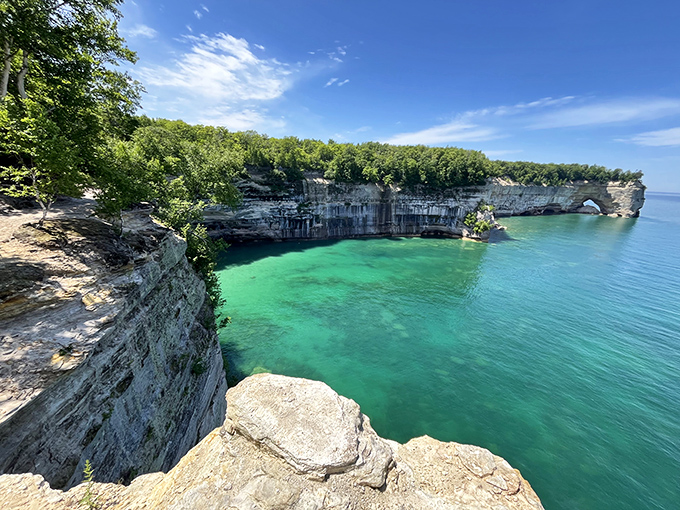 The North Country Trail hugs Lake Superior's edge, where every step delivers views worth at least a thousand words.