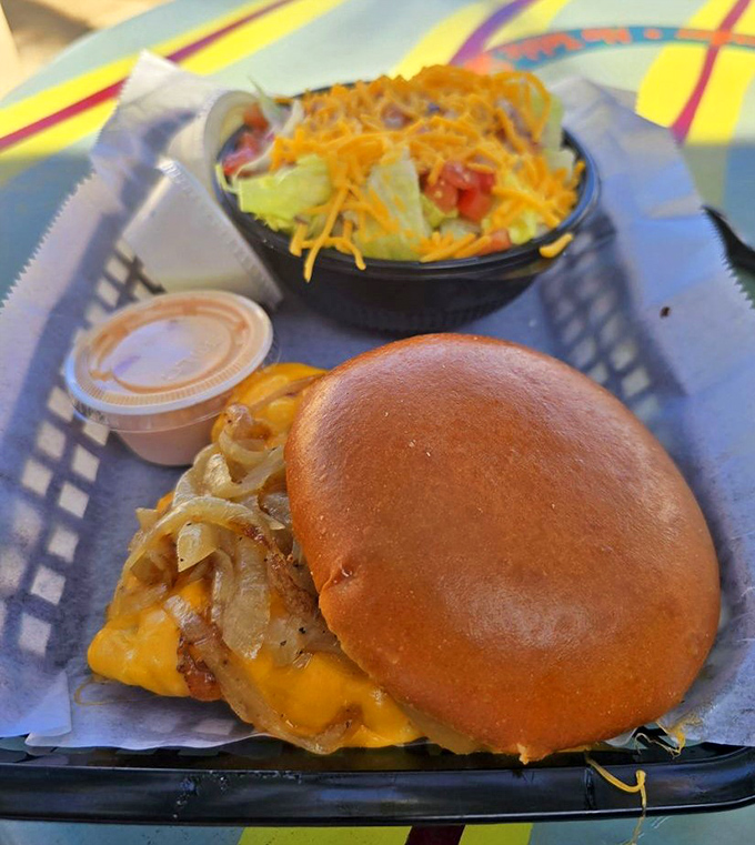 This Mahi sandwich isn't just lunch &ndash; it's an edible postcard from the ocean, complete with melty cheese and caramelized onions.