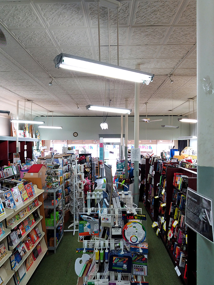 From floor to pressed-tin ceiling, every inch of retail space celebrates the written word and quirky finds.