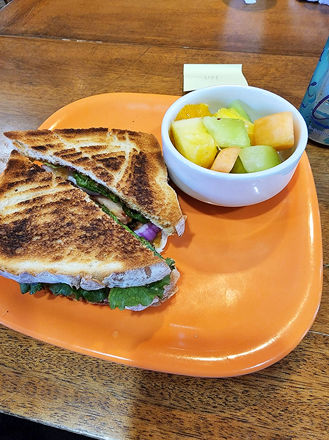 Grilled to golden perfection and paired with fresh fruit, because even indulgence deserves a healthy sidekick for balance and appearances.