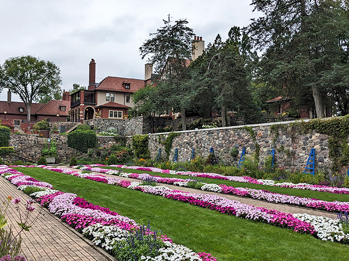 The Sunken Garden's geometric flower beds create living artwork that changes with the seasons &ndash; nature showing off its talent for organization.