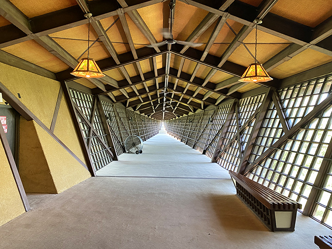 The Infinity Room stretches 218 feet unsupported over the Wyoming Valley, its 3,264 windows creating the heart-stopping illusion of floating in mid-air.