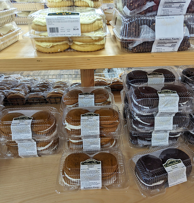 Whoopie pies that could double as hockey pucks (in size only) – these chocolate sandwiches of joy make ordinary cookies seem like distant cousins.