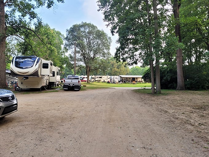 Room to breathe: Spacious RV sites offer plenty of elbow room for campers to spread out and enjoy the natural surroundings.