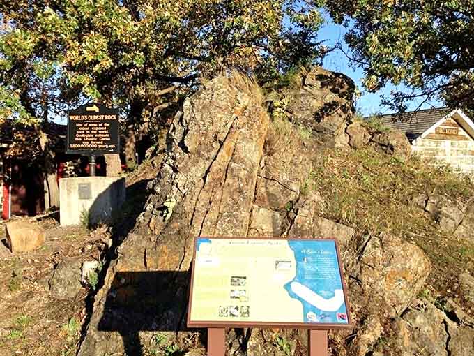 The World's Oldest Rock sits unassumingly in Granite Falls&mdash;3.8 billion years of Earth's history compressed into one touchable, mind-boggling geological wonder.