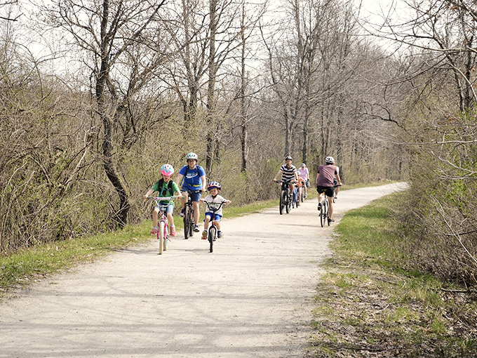 Family memories in the making &ndash; these cyclists aren't just riding a trail, they're collecting moments that will outlast any souvenir.