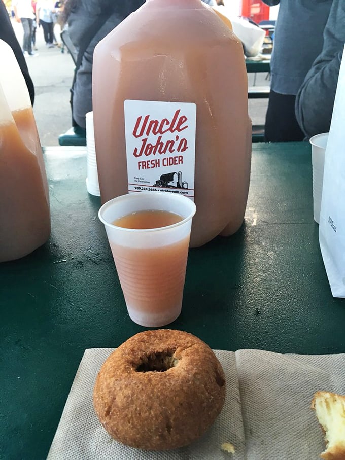 A jug of fresh cider paired with a cinnamon-sugar donut &ndash; Michigan's version of wine and cheese, only infinitely more comforting on a crisp fall day.