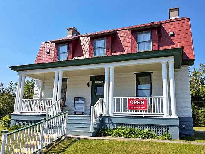 Behind its pristine white walls, this historic home tells tales of lighthouse keepers who braved isolation and fierce storms.