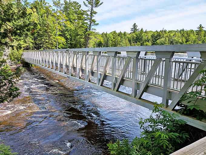 This pedestrian bridge isn't just crossing water &ndash; it's spanning the gap between everyday life and wilderness magic that feeds the soul.