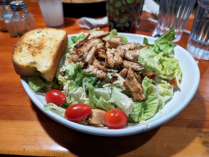 A Caesar salad that proves even miners need their greens &ndash; crisp, fresh, and ready for devouring.