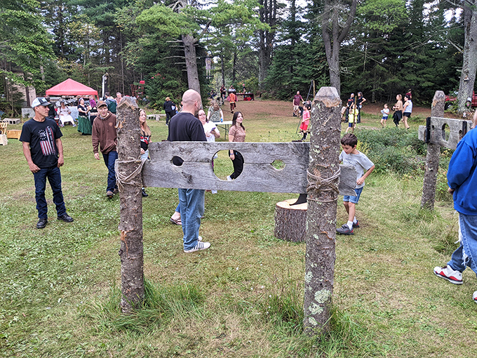 Medieval stocks await misbehaving visitors &ndash; the perfect photo op for anyone who's ever wanted to playfully punish their travel companions.
