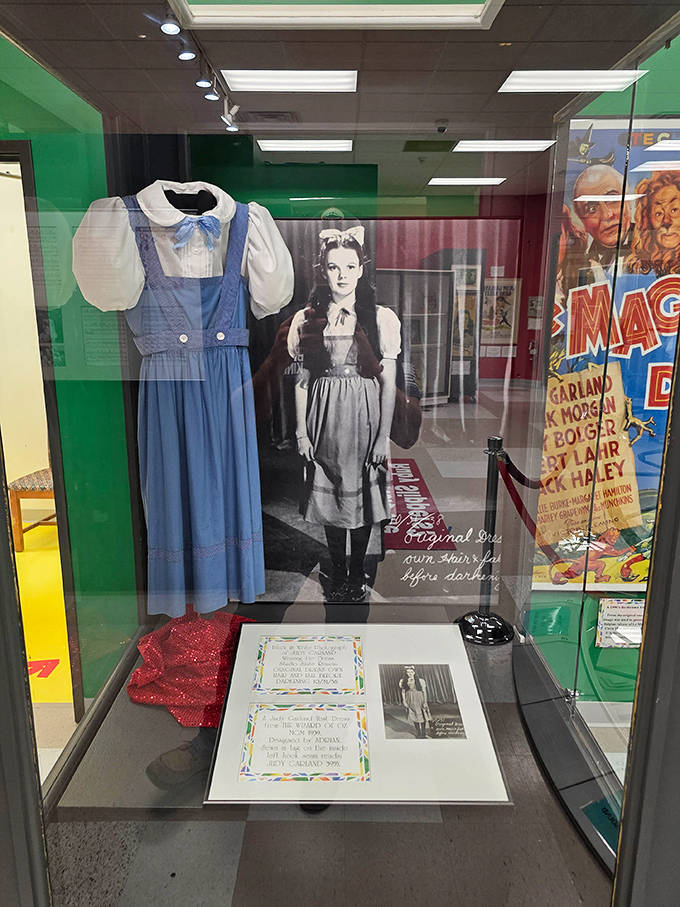 A stunning display of original Wizard of Oz costumes and memorabilia that brings the beloved 1939 film vividly to life for fans young and old.