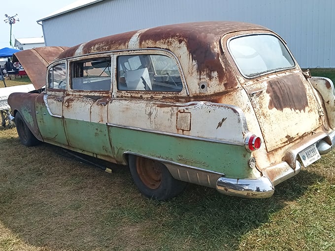 1955 Pontiac ambulance: This cherry-red emergency vehicle has traded saving lives for turning heads &ndash; number 13 never looked so good.