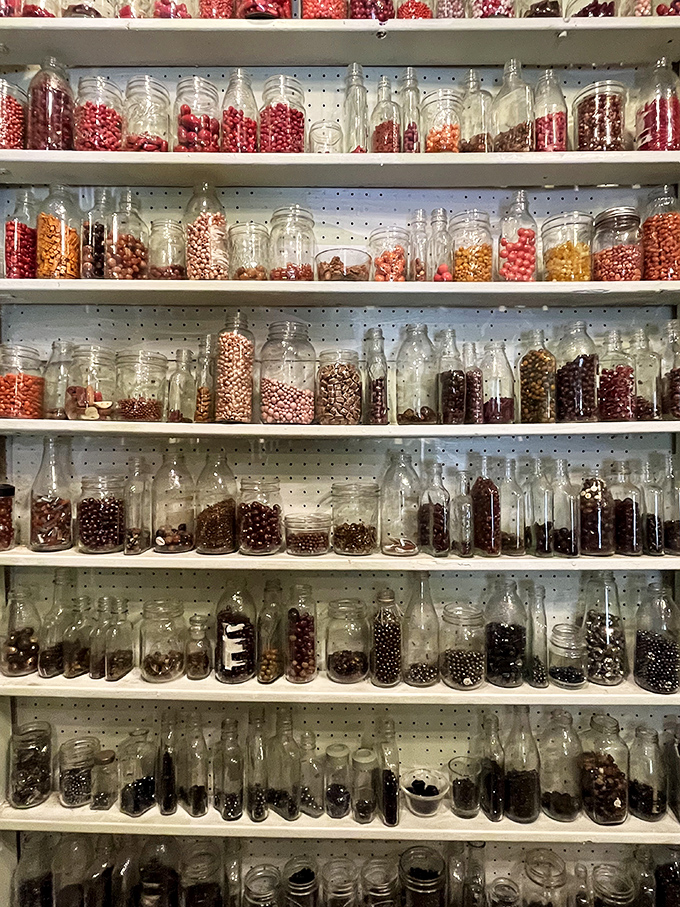 The apothecary-like display of glass jars contains not medicine but something equally powerful &ndash; beads that have connected cultures and carried meaning for centuries.
