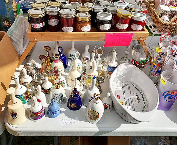 Delicate bells and collectible glassware catch the Minnesota sunshine, creating a symphony of light and occasional tinkling melodies.