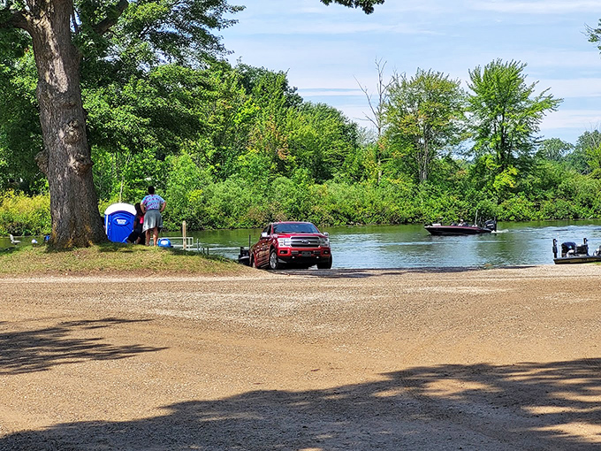 Launch into adventure: The boat ramp welcomes water enthusiasts of all kinds, from serious anglers to families just looking to float.