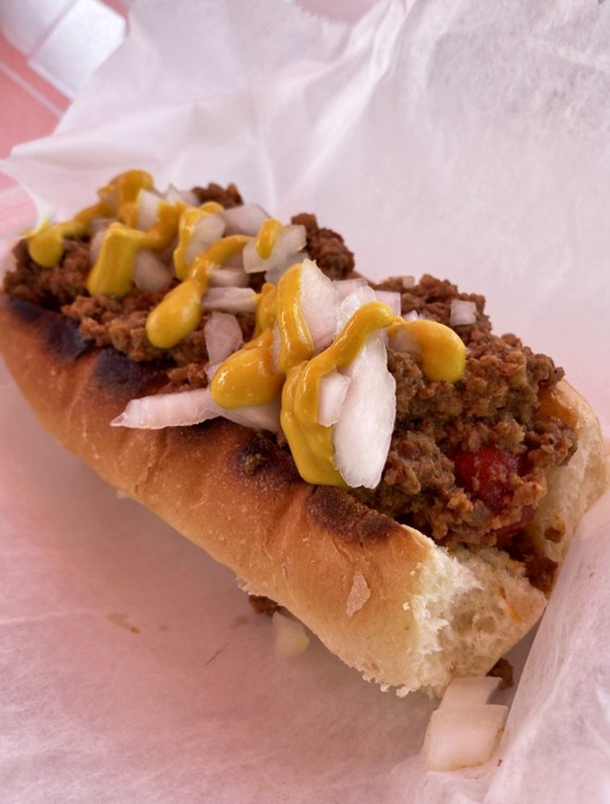 The Michigan Coney Dog in its natural habitat &ndash; where chili, onions, and mustard create a holy trinity of regional flavor.