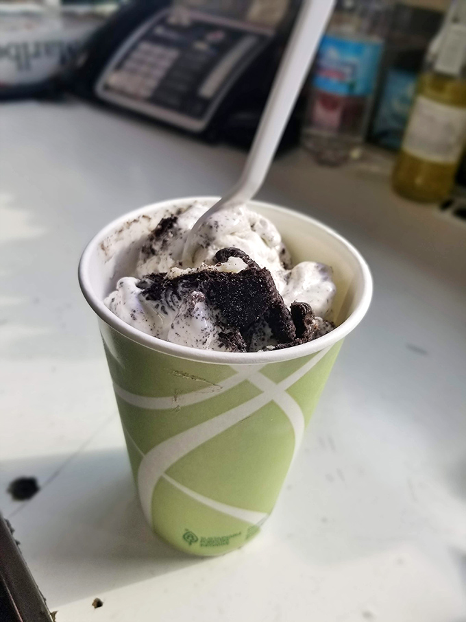 Cookies and cream in a cup, where childhood favorites collide in a spoonable symphony of sweet nostalgia.