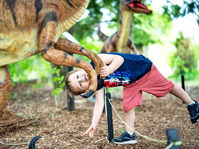 For budding paleontologists, nothing beats the thrill of hanging from a dinosaur limb &ndash; an experience 65 million years in the making.