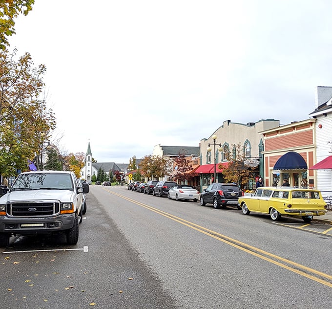 Main Street Harbor Springs: Where parking is still free, shopkeepers know your name by visit two, and "rush hour" means three people at the crosswalk.