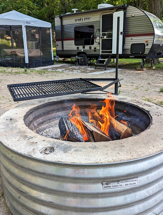 Primal entertainment center: this fire pit transforms ordinary marshmallows into gooey masterpieces while facilitating life's best conversations.