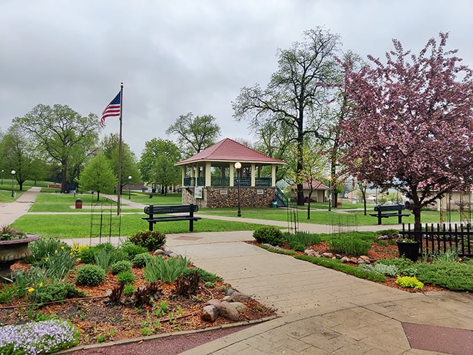 German Park's gazebo hosts summer concerts where the sounds of traditional German music fill the air on warm Minnesota evenings.