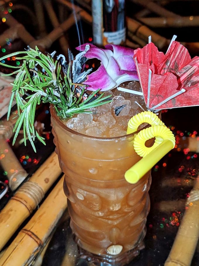 Hurricane Maria isn't just a drink – it's a tropical storm in a glass that might have you dancing on tables by night's end.