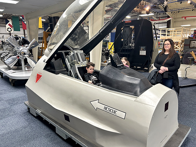 Kids get the pilot experience without the decades of training &ndash; though parents might need to pry them out when their "flight time" ends. 