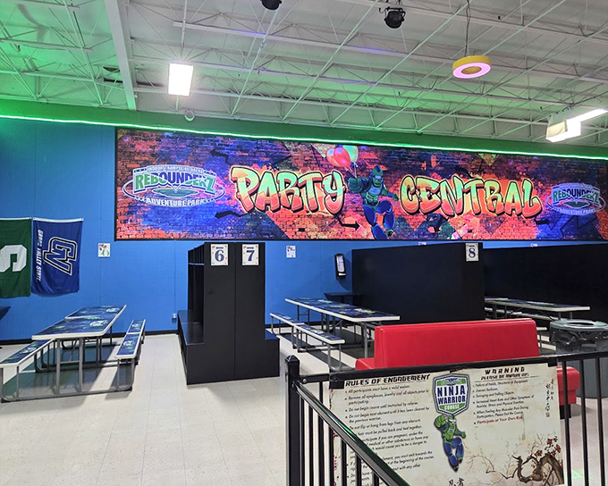 Party Central: where birthday celebrations get cranked to eleven and parents silently calculate how many children equals one acceptable noise level.