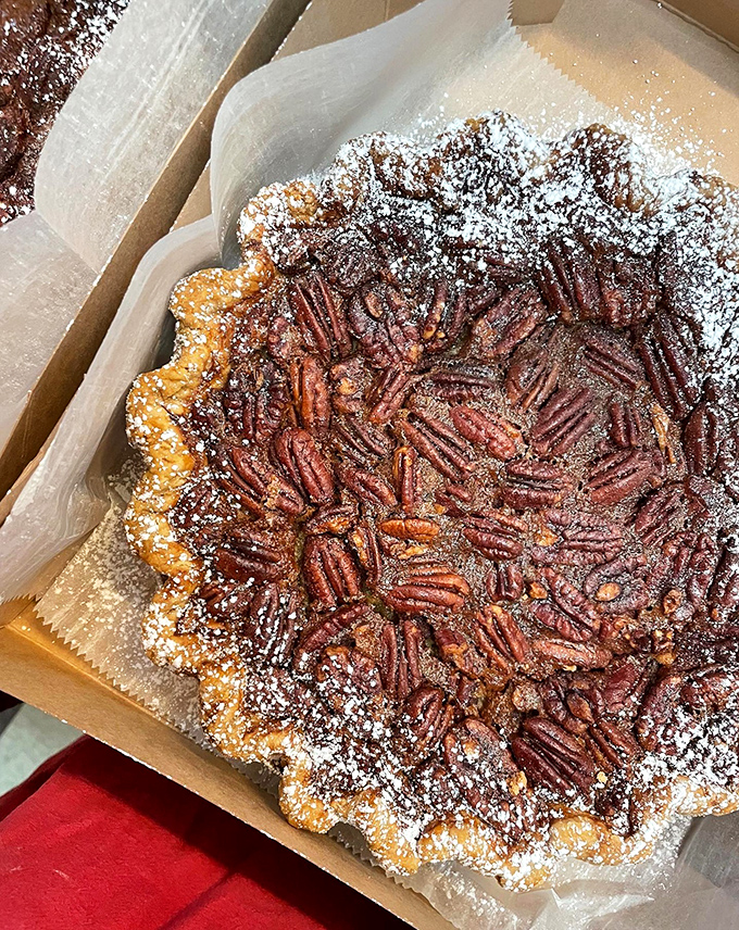 Pecan pie perfection: where toasted nuts meet gooey filling in a relationship so harmonious it should write a book on successful marriages.