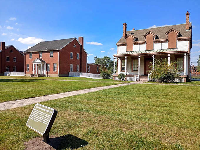 The Post Commander's Residence shows how the other half lived, with considerably more square footage and significantly fewer roommates than the enlisted men's quarters.